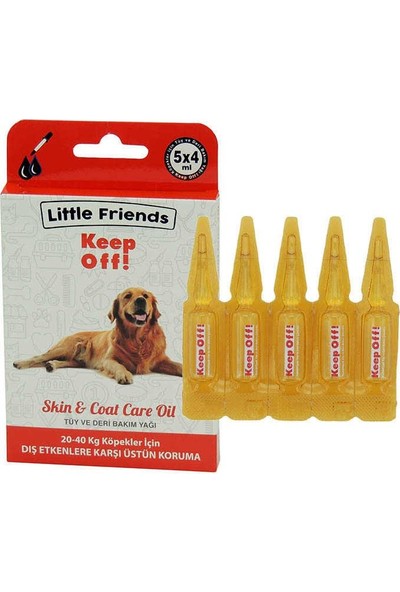 Little Friends Büyük Irk Köpek Deri ve Tüy Bakım Damlası