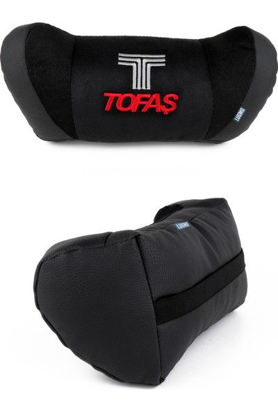 Lugmo Tofaş Logolu Araç Oto Koltuk Başlık Yastığı 5d Özellikli 2li