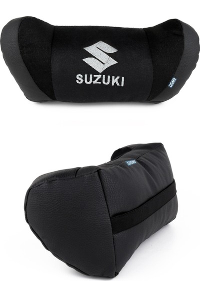 Lugmo Suzuki Logolu Araç Oto Koltuk Başlık Yastığı 5d Özellikli 2li