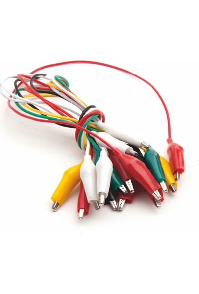 Edulab Edulab Krokodilli Kablolar 40 cm 7'li Tk. Edulab Edulab Krokodilli Kablolar 40 cm 7'li Tk.