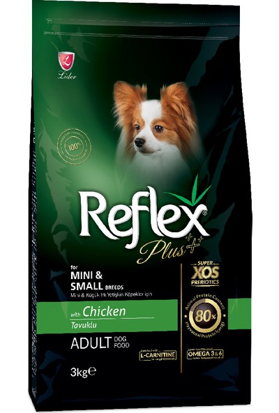 Reflex Plus Küçük & Mini Irk Tavuklu Yetişkin Köpek Maması 3 kg Reflex Plus Küçük & Mini Irk Tavuklu Yetişkin Köpek Maması 3 kg