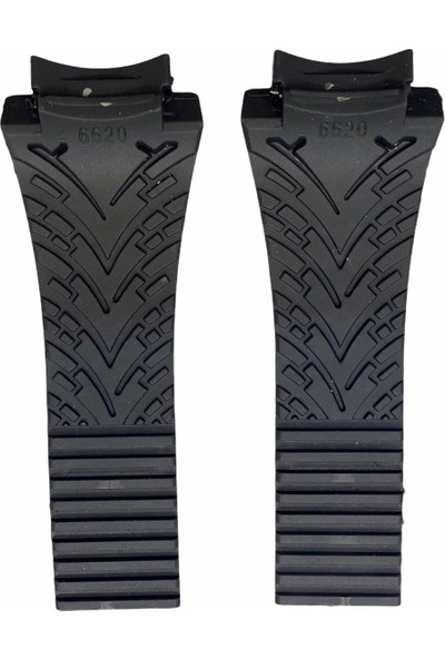 Porsche Design P6620 Uyumlu Siyah Silikon Saat Kordonu Porsche Design P6620 Uyumlu Siyah Silikon Saat Kordonu