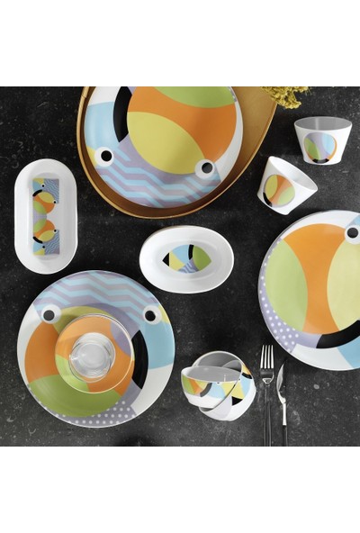 Kütahya Porselen 36 Parça 10955 Desenli Kahvaltı Takımı