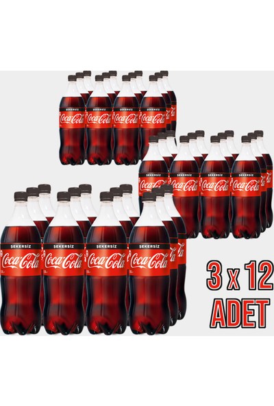 Coca-Cola Coca Cola 1 Lt Şekersiz * 36 'lı Coca-Cola Coca Cola 1 Lt Şekersiz * 36 'lı