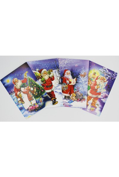 Keskin Color Simli Yılbaşı Tebrik Kartı + Zarf 8'li