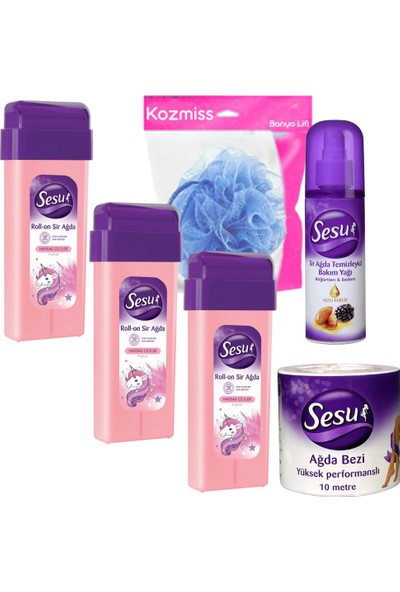 Sesu Hassas Ciltler Roll-On Sir Kartuş Ağda Seti 6 Parça Sesu Hassas Ciltler Roll-On Sir Kartuş Ağda Seti 6 Parça