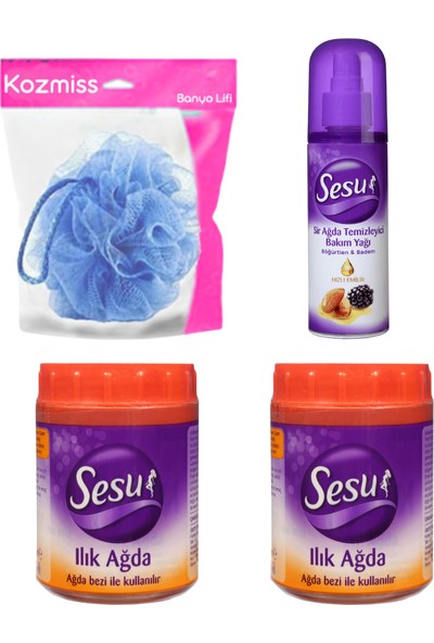 Sesu Ilık Turuncu Ağda Seti 4 Parça Sesu Ilık Turuncu Ağda Seti 4 Parça