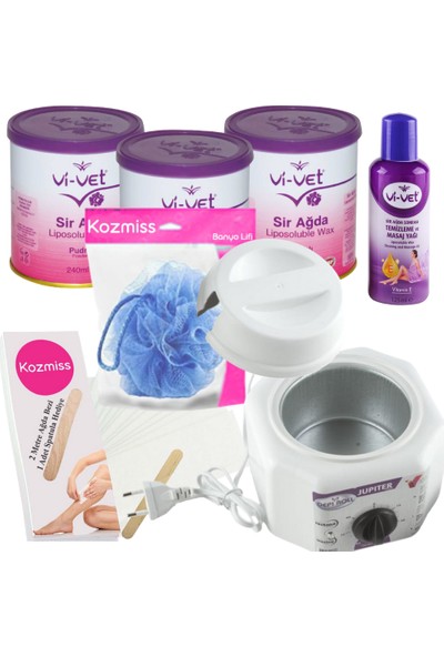 Depiroll Makine 240 ml Pudralı Konserve Ağda Seti 7 Parça Depiroll Makine 240 ml Pudralı Konserve Ağda Seti 7 Parça