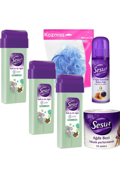 Sesu Kalın Tüyler Roll-On Sir Kartuş Ağda Seti 6 Parça Sesu Kalın Tüyler Roll-On Sir Kartuş Ağda Seti 6 Parça
