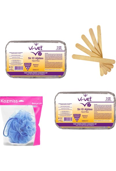 Vi-Vet Naturel Kalıp Ağda Seti 4 Parça Vi-Vet Naturel Kalıp Ağda Seti 4 Parça
