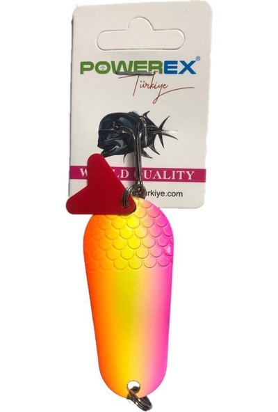 Powerex Fighter 23 gr 6.5 cm Orange/yellow/pink Metal Kaşık Mod.63 Powerex Fighter 23 gr 6.5 cm Orange/yellow/pink Metal Kaşık Mod.63