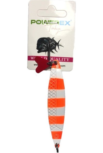 Powerex Pilgrim 26.5 gr 8.6 cm Metal Kaşık Zebra/orange/white MOD.197 Powerex Pilgrim 26.5 gr 8.6 cm Metal Kaşık Zebra/orange/white MOD.197