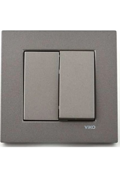Viko Novella Antrasit Ikili Anahtar Komütatör Çerçeveli