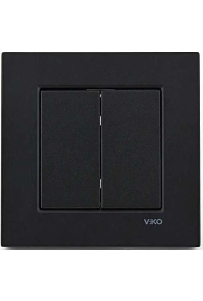 Viko Novella Siyah Ikili Anahtar Komütatör Çerçeveli
