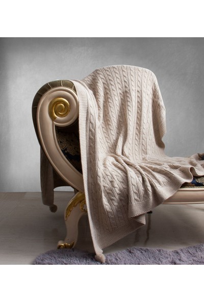 Madame Suzie de paris Ekru & Taş Rengi Triko TV Battaniyesi & Koltuk Şalı & Koltuk Örtüsü Madame Suzie de paris Ekru & Taş Rengi Triko TV Battaniyesi & Koltuk Şalı & Koltuk Örtüsü