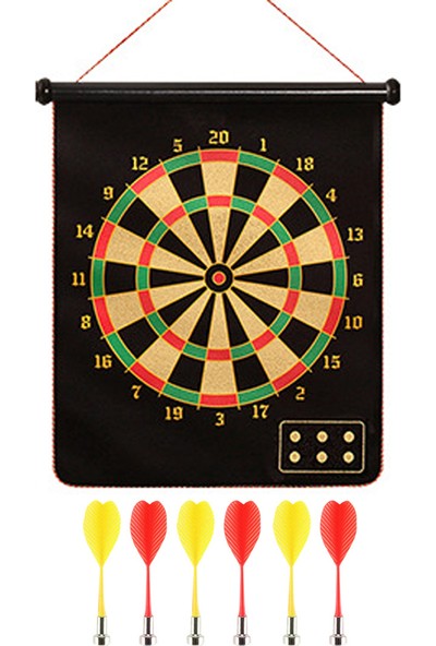 Lixada Manyetik Dart Tahtası ile 2 Taraflı 6'lı Dart Lixada Manyetik Dart Tahtası ile 2 Taraflı 6'lı Dart