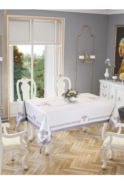 Köşem Çeyiz Lale Motifi Baskılı Dertsiz Masa Örtüsü 160 x 220 cm Köşem Çeyiz Lale Motifi Baskılı Dertsiz Masa Örtüsü 160 x 220 cm