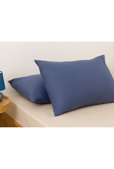 English Home Düz Pamuklu 2'li Yastık Kılıfı 50X70 cm Gece Mavisi English Home Düz Pamuklu 2'li Yastık Kılıfı 50X70 cm Gece Mavisi