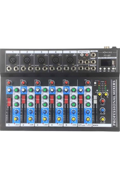 Anfi Mikser 7 Kanal 48W Aux/bt/usb/sd Anfi Deck Nwork F-7 Bt Anfi Mikser 7 Kanal 48W Aux/bt/usb/sd Anfi Deck Nwork F-7 Bt