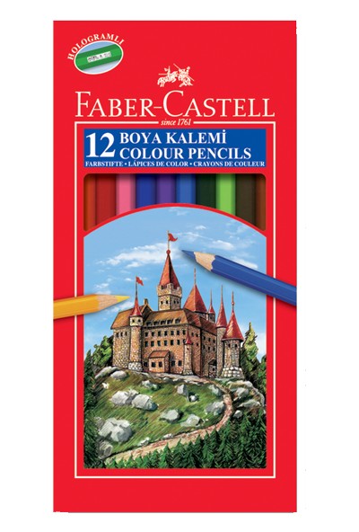 Faber-Castell Kuru Boya Red Line Karton Kutu Tam Boy 12'li