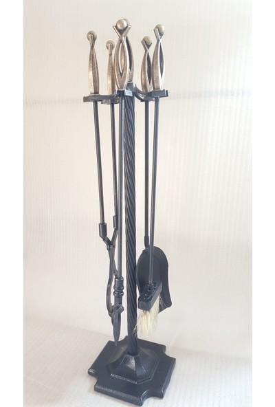 İdeal Tasarım Kum Saati Figürlü Şömine Maşa Takımı