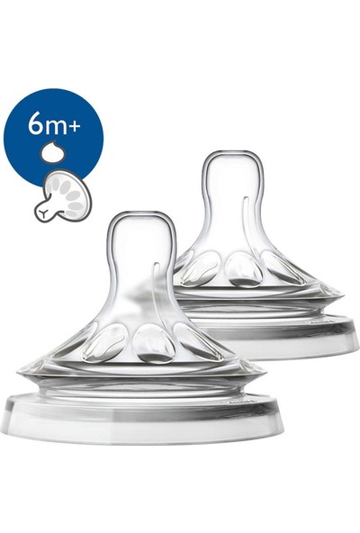 Philips Avent Natural Biberon Emziği Y Kesik 6 Ay+ 2'li Philips Avent Natural Biberon Emziği Y Kesik 6 Ay+ 2'li