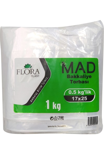 Floraplast Naylon Torba Bakkaliye Torbası 17 x 25 cm 0,5 kg Floraplast Naylon Torba Bakkaliye Torbası 17 x 25 cm 0,5 kg