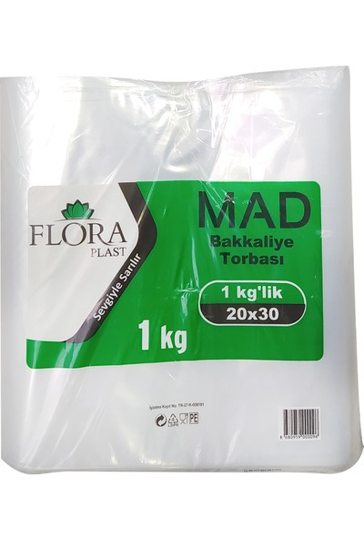 Floraplast Naylon Torba Bakkaliye Torbası 20 x 30 cm 1 kg Floraplast Naylon Torba Bakkaliye Torbası 20 x 30 cm 1 kg
