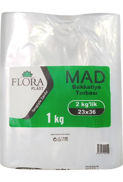 Floraplast Naylon Torba Bakkaliye Torbası 23 x 36 cm 2 kg Floraplast Naylon Torba Bakkaliye Torbası 23 x 36 cm 2 kg