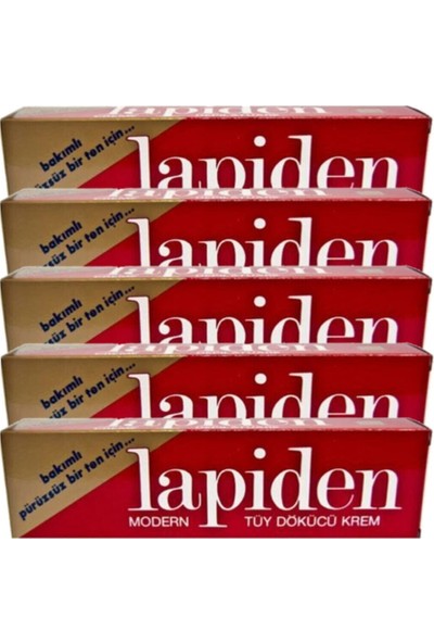 Lapiden Klasik Kırmızı Tüy Dökücü Krem 40 gr 5 Adet Lapiden Klasik Kırmızı Tüy Dökücü Krem 40 gr 5 Adet