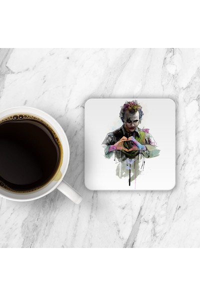 Horizon Baskı Joker Heath Ledger Bardak Altı Horizon Baskı Joker Heath Ledger Bardak Altı