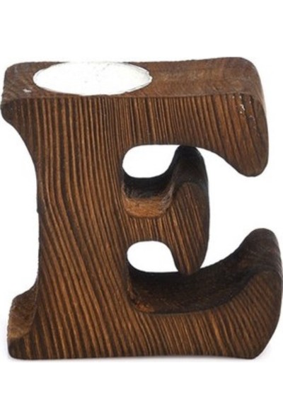 İki Kaşık E Harf Mumluk, Dekoratif Ahşap Mumluk, Kişiye Özel Hediye İki Kaşık E Harf Mumluk, Dekoratif Ahşap Mumluk, Kişiye Özel Hediye