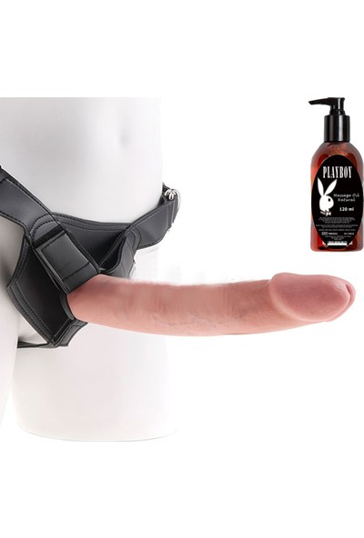Pipedream King Cock Strap-On Harness 23 cm ve Playboy Masaj Yağı Pipedream King Cock Strap-On Harness 23 cm ve Playboy Masaj Yağı