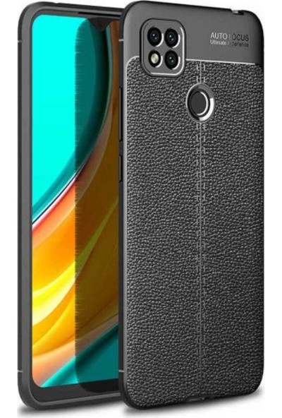 Case 4U Xiaomi Redmi 9C Kılıf Darbeye Dayanıklı Lüks Arka Kapak Niss Siyah