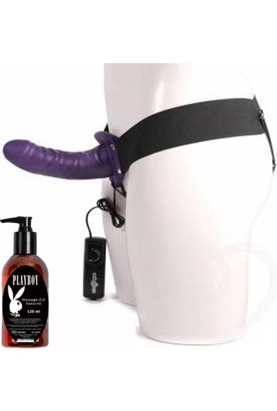 Seven Creations Belden Bağlamalı Titreşimli Penis 15 cm ve Playboy Masaj Yağı Seven Creations Belden Bağlamalı Titreşimli Penis 15 cm ve Playboy Masaj Yağı