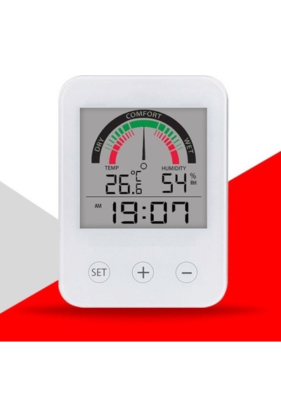 Sürüngen Dokunmatik Butonlu Sıcaklık Nem ve Saat Göstergesi Sürüngen Dokunmatik Butonlu Sıcaklık Nem ve Saat Göstergesi