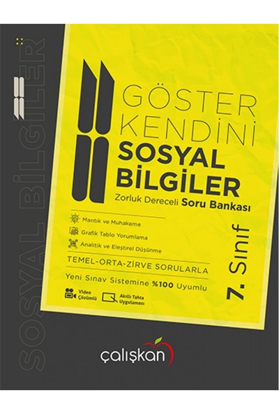 Çalışkan Yayınları 7. Sınıf Sosyal Bilgiler Göster Kendini Soru Bankası