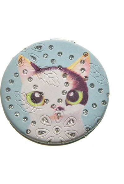 Hd Marketim Küçük El Aynası Deri Üzerine Şirin Resim Temalı Kapak