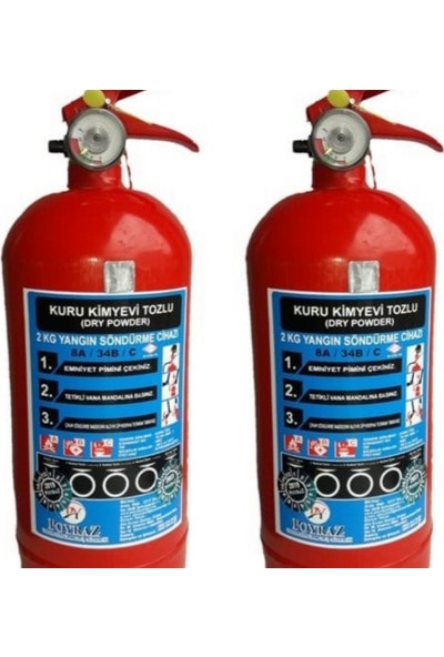 Yangın Tupu Sondurucu 2 kg 2 Adet 2020 Uretım 2024 Dolum Yangın Tupu Sondurucu 2 kg 2 Adet 2020 Uretım 2024 Dolum
