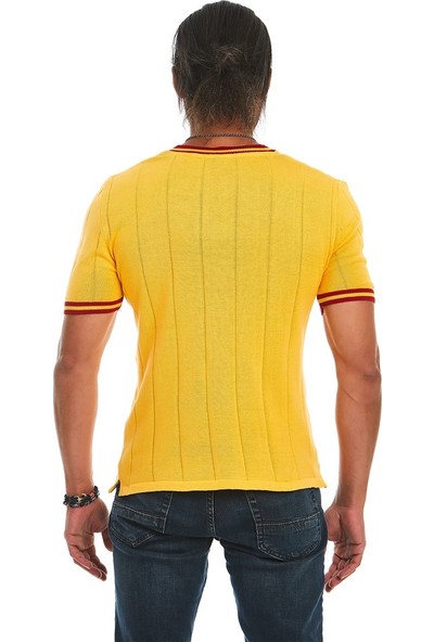 Jadra G.A.R Erkek Triko Sarı Kırmızı