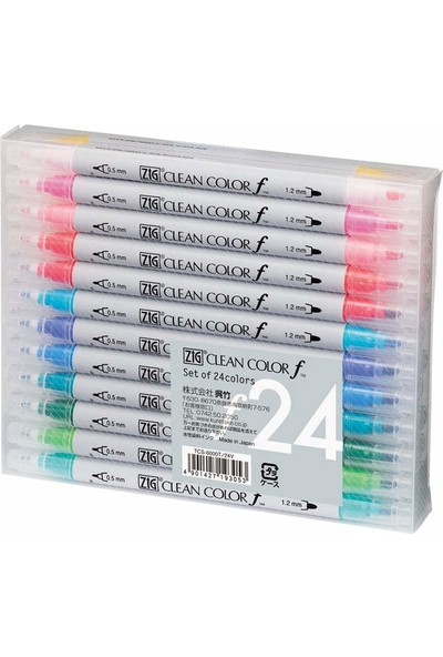 Zig Clean Color F Çift Uçlu Kalem Seti 24 Renk