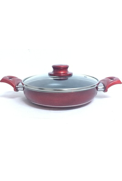 Evinda Modern ve Şık Tasarımlar Çift Kulp Kapaklı Teflon Tava Evinda Modern ve Şık Tasarımlar Çift Kulp Kapaklı Teflon Tava