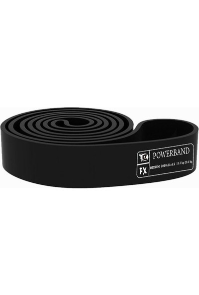Powerband Direnç Lastiği ve Egzersiz Bandı Siyah Medium 208CMX21MMX4.5MM