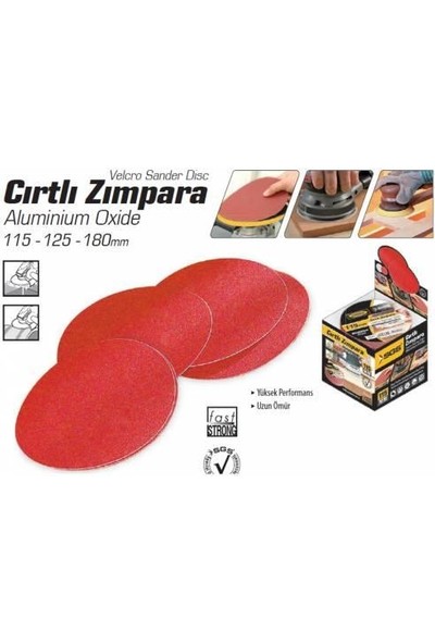 Azm Hırdavat Sgs Cırtlı Zımpara 125 mm Aluminium Oxide 120 Kum Azm Hırdavat Sgs Cırtlı Zımpara 125 mm Aluminium Oxide 120 Kum