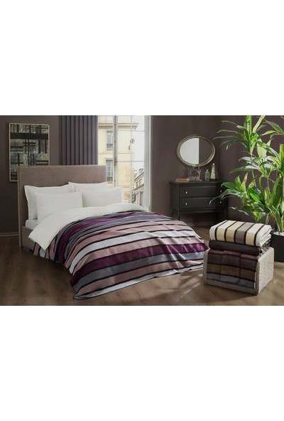 Taç - Ripley Kahve Çift Kişilik Pamuklu Battaniye