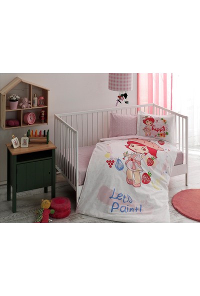 Taç - Strawberry Shortcake Paint Bebek Nevresim Takımı Taç - Strawberry Shortcake Paint Bebek Nevresim Takımı