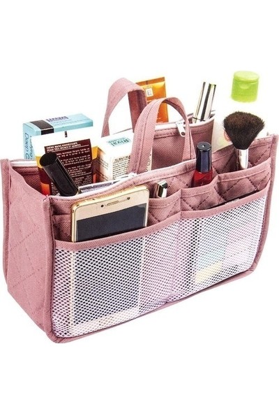 Meleni Home Çanta Içi 11 Bölmeli Düzenleyici 28 x 9 x 16 cm Pembe
