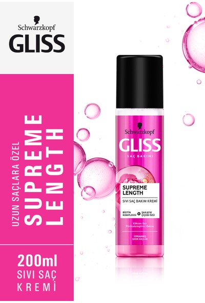 Gliss Supreme Length Sıvı Saç Kremi 200 ml Gliss Supreme Length Sıvı Saç Kremi 200 ml