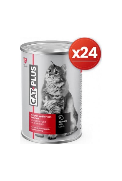 Catplus Kuzu Etli Kedi Konservesi 415 gr x 24 Adet