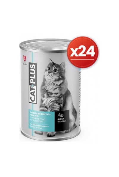 Catplus Balıklı Kedi Konservesi 415 gr x 24 Adet